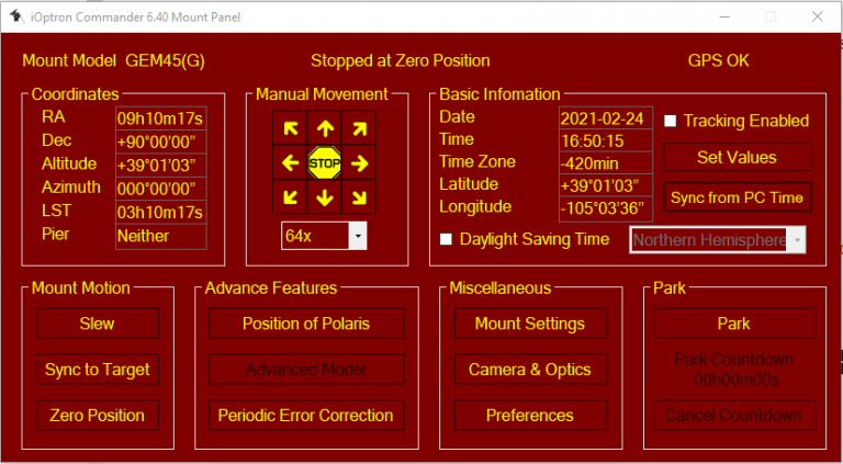 N.I.N.A, the GEM45 Mount, and Meridian Flipping « The Ek's Files
